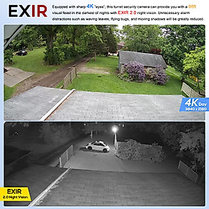 PANOEAGLE 4K PoE Security Camera, Compatible for Hikvision Outdoor 8MP Turret IP Camera with Human/Vehicle Detection,Built-in Mic,2.8mm Lens Wide Angle,98ft EXIR Night Vision, IP67 Waterproof(PG2385I)