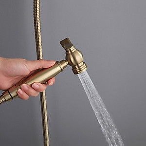 BINCAVIDOU Bidet Sprayer Kit for Toilet,Bidet Sprayer Wall Mount,Bidet Sprayer for Toilet,Full Copper Booster Flush Multifunctional Toilet Companion