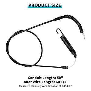 IDEASURE 946-04618C Deck Engagement Cable Compatible with Cub Cadet LTX1045 LTX1042 LTX1040 LTX1046M LTX-1045 LTX-1042 LTX-1046M Troy Bilt TB2246, Replaces 946-04618 946-04618A 746-04618 746-04618A