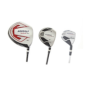 AGXGOLF Men's Regular Length XS Wide Sole Edition Complete Golf Set w/460 Driver +5 Wood + 4 Hybrid + 5-9 Irons + Pitching Wedge + Sand Wedge: Senior Flex, Right Hand: USA Built!