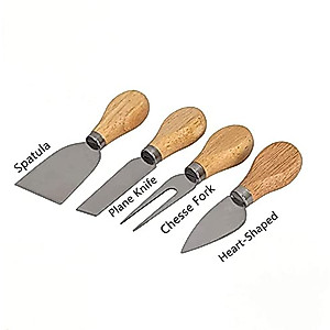 LUXFINA Bamboo Cheese Board Set with Cutlery,Bamboo Wood Serving Tray,Charcuterie Platter for Serving Wine, Cheese, Meat,Fruits,Unique Gifts for Christmas Wedding Housewarming Anniversary