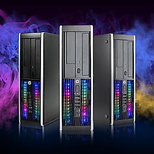 HP RGB Lights Gaming Desktop Combo I7 up to 3.8GHz,16G,128G SSD+3T,GeForce GT 730 2G GDDR5,New 24" 1080P LED,WiFi,BT 5.0,RGB BT SoundBar,RGB Keyboard&Mouse&Mouse Pad,Webcam,W10P64(Renewed)