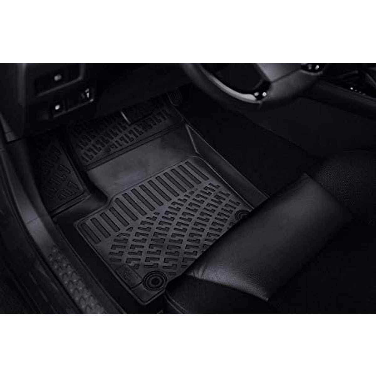 Croc Liner Floor Mats Front and Rear All Weather Custom Fit Floor Liner Compatible with Volvo S60 (2019-2023) (Non-Hybrid)