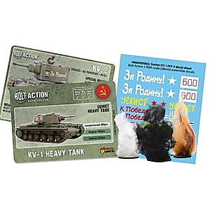 Warlord Bolt Action Soviet KV1/2 Heavy Tank 1:56 WWII Military Wargaming Plastic Model Kit, Small