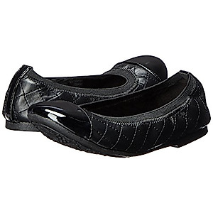 The Children's Place,girls,Ballet Flat,and Toddler Ballet Flats,Black Quilted,2 Big Kid