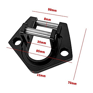 Canitu RV Awning Base Bottom Foot Solid Aluminum for Sunchaser II, Replacement Part Auto Mounting Brackets Lower Awning Arm Bottom Bracket for Dometic Rounded Hardware