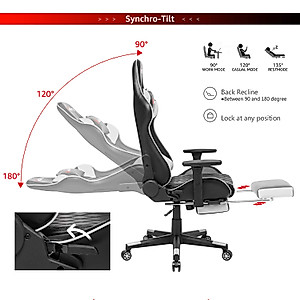 Arozzi Verona V2 Ergonomic Computer Gaming Chair Office Chair with High Backrest Recliner Swivel Tilt Rocker Adjustable Height and Adjustable Lumbar and Neck Support - Black