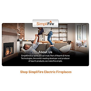 SimpliFire Electric Fireplace Insert, 35-Inch, Contemporary Front, Large Surround, Installs Into a Wood Fireplace Opening, Textured Logs, Multi-Function Remote with Timer, 1500W Heater