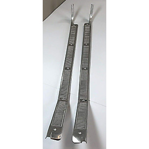 Pair (2) Truck Door Sill Plates Compatible with Ford Pickup Truck 1967-1972