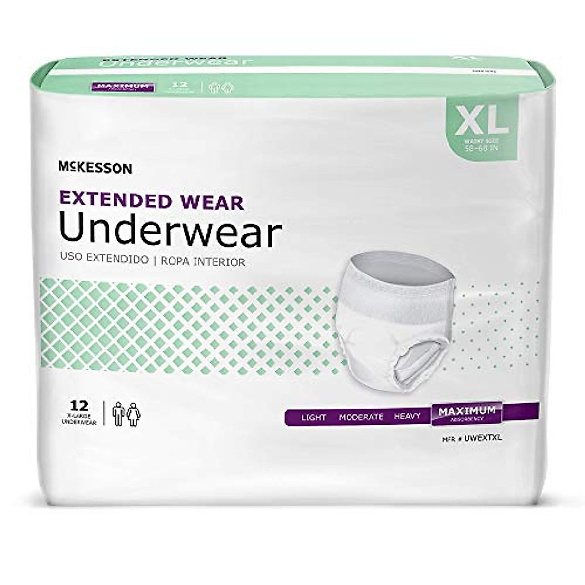 McKesson Extended Wear Underwear, Incontinence, Maximum Absorbency, XL, 48 Count