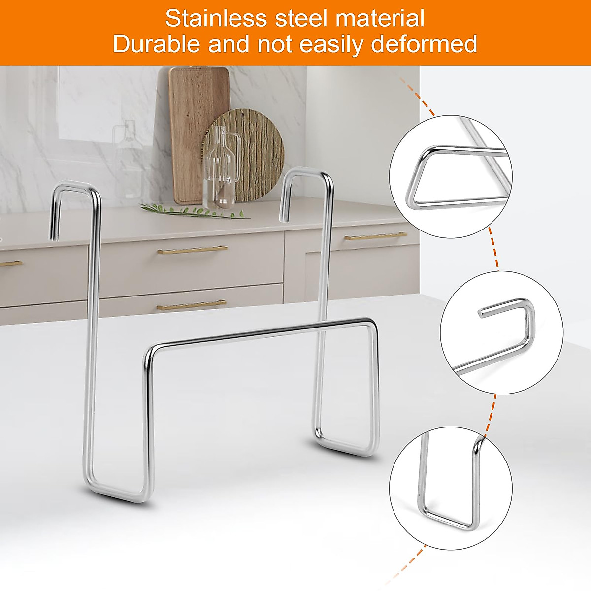 YiePhiot Crock Pot Lid Holder, Slow Cooker Lid Holder, Lid Pocket Slow Cooker Lid Holder, Stainless Steel Lid Holder, Make Sure the Lid Does Not Touch the Table Top(2 PACK)