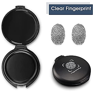 Fingerprint Ink Pad (Pack of 2) - Thumbprint Ink Pad for Notary Supplies Identification Security ID Fingerprint Cards Law Enforcement Fingerprint kit Black Ink pad Stamp pad huella dactilar