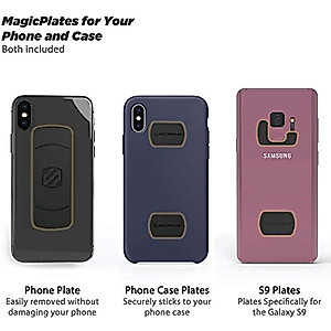 Scosche MPQ2WD-XTSP1 Magicmount Magnetic Suction and Adhesive Mount Holder Charger for Vehicles