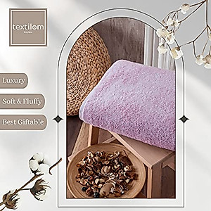 TEXTILOM 100% Turkish Cotton Oversized Luxury Bath Sheets, Jumbo & Extra Large Bath Towels Sheet for Bathroom and Shower with Maximum Softness & Absorbent (40 x 80 inches)- Lilac