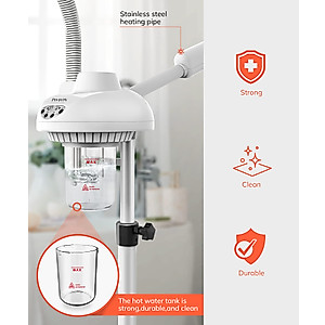 TASALON Professional Facial Steamer, 2 in 1 Facial Steamer with 5X Magnifying Foldable Arm, Ozone Face Steamer for Facial, Mist Face Steamer Salon Spa Beauty Skin Care Equipment, Steamer for Face Spa