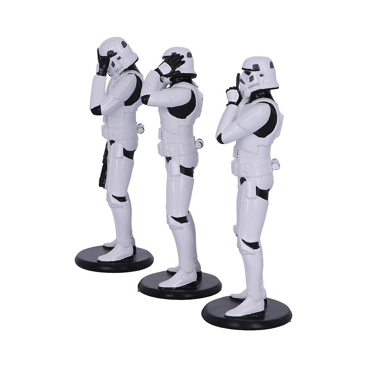 Nemesis Now Original Stormtrooper Three Wise Sci-Fi Figurines, White, 14cm