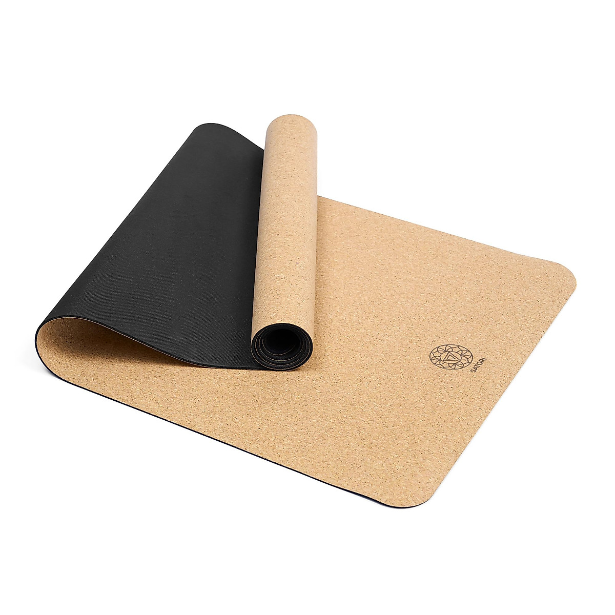 SatoriConcept Cork Yoga Mat - 100% Eco Friendly Cork & Rubber, Lightweight with Perfect Size (72” x 24”) and 4mm Thick, Non Slip, Sweat-Resistant, Innovative Exercise Mat for Hot Yoga (Original)