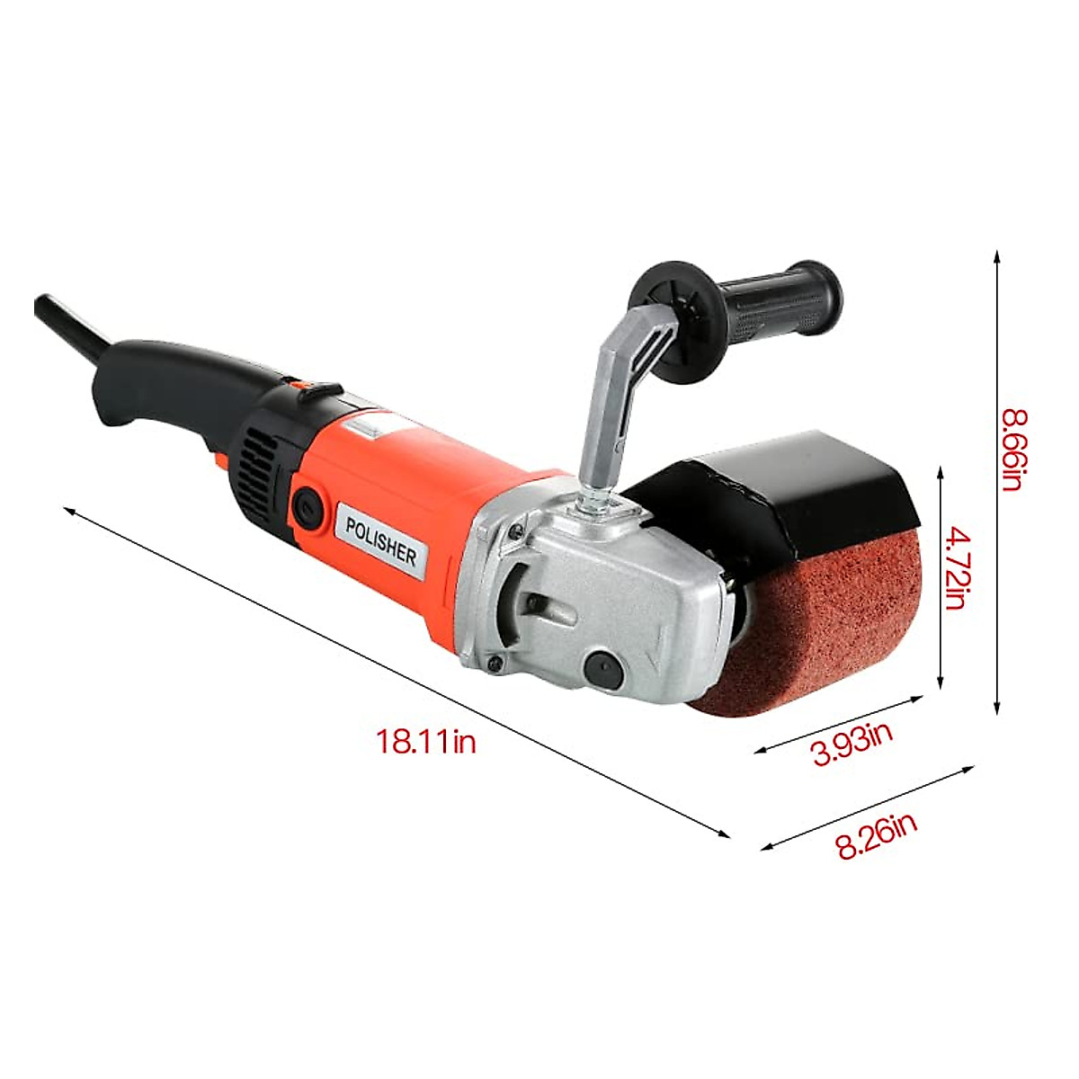 GUIYING ZHANG 1400W Metal Burnishing Polishing Machine,tainless Steel Polisher Handheld Sander Polisher Wheel,3 Polishing Wheels 110V