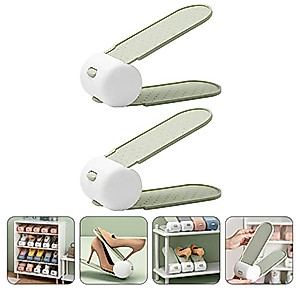 Veemoon Home Space Clo Shoes Non- Storage Sneakers Organization Holder Chic Layer Stackable Two- Deck Organizer Adjustable Shelf Slots Slipper Non-Skid Racks Stacker Saver for Shoe Stacker