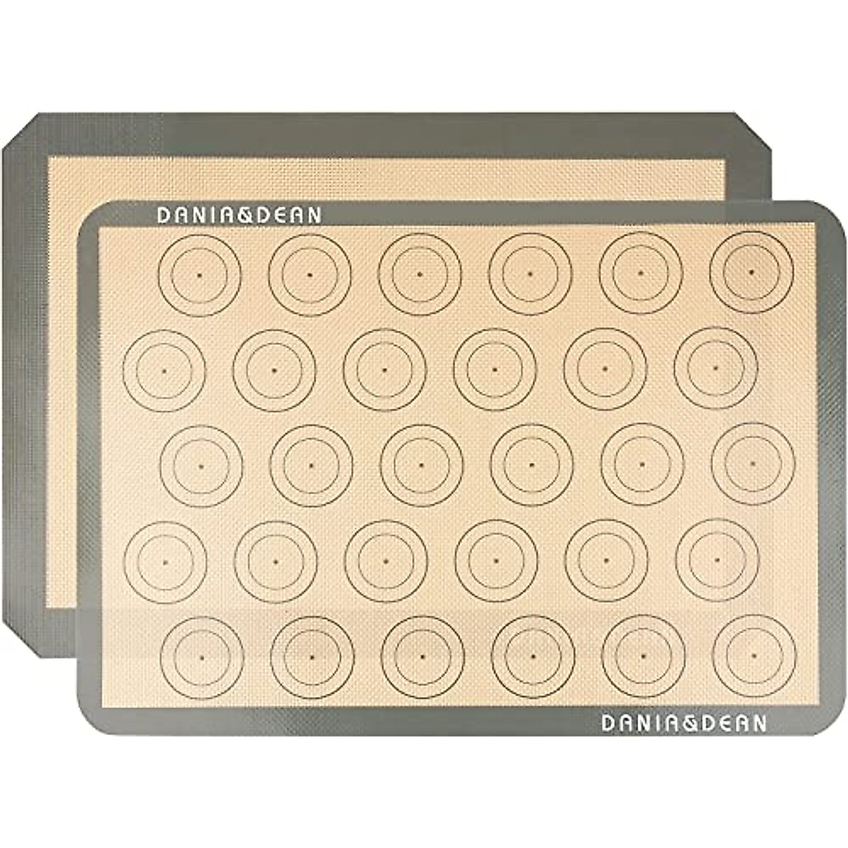 Silicone Baking Mats Set of 7 Reusable Nonstick Macarons Food Safe Half Sheets, Rolling Pin, Dough Scraper, Oil brush, Cookie Cutters, Oven Liner,Fondant/Pie Crust Mat Supplies for All