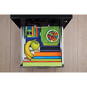 Office Dimensions 18in. Deep 3 Metal Organizer Pencil Drawer SOHO Vertical File Cabinet, Black