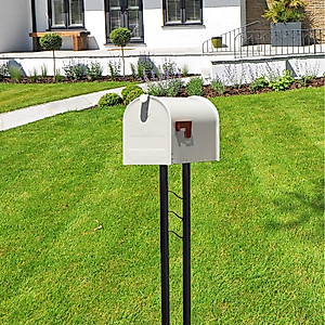 Architectural Mailboxes Mailbox to Go Galvanized Steel Mailbox and Post Kit, MC110WEC, White, Medium Capacity