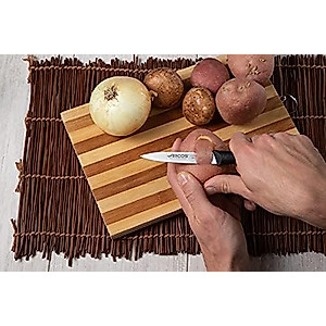 ARCOS Kitchen Knife 6 Inch Nitrum Stainless Steel. 160 mm Blade. Professional Utilty Knife.Professional Kitchen Knife. Ergonomic Polyoxymethylene POM Handle. Series Kyoto. Color Black