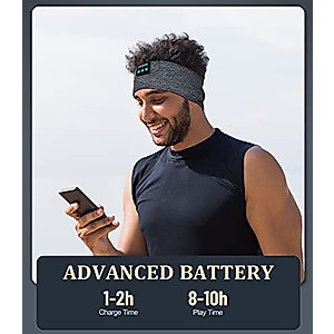 Perytong Sleep Headphones Adjustable, Wireless Sleep Earbuds, Ear Muffs for Sleeping Bluetooth Headband Headphones with Thin Speakers, Sleeping Headphones for Workout,Yoga,Travel,Gift for Women Men