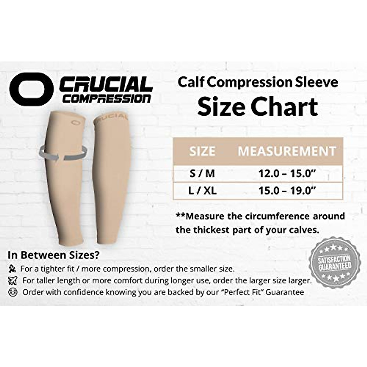 Calf Compression Sleeve for Men & Women (20-30mmHg) - Best Calf Compression Socks for Running, Shin Splint, Calf Pain Relief, Leg Support Sleeve for Runners, Medical, Air Travel, Nursing, Cycling