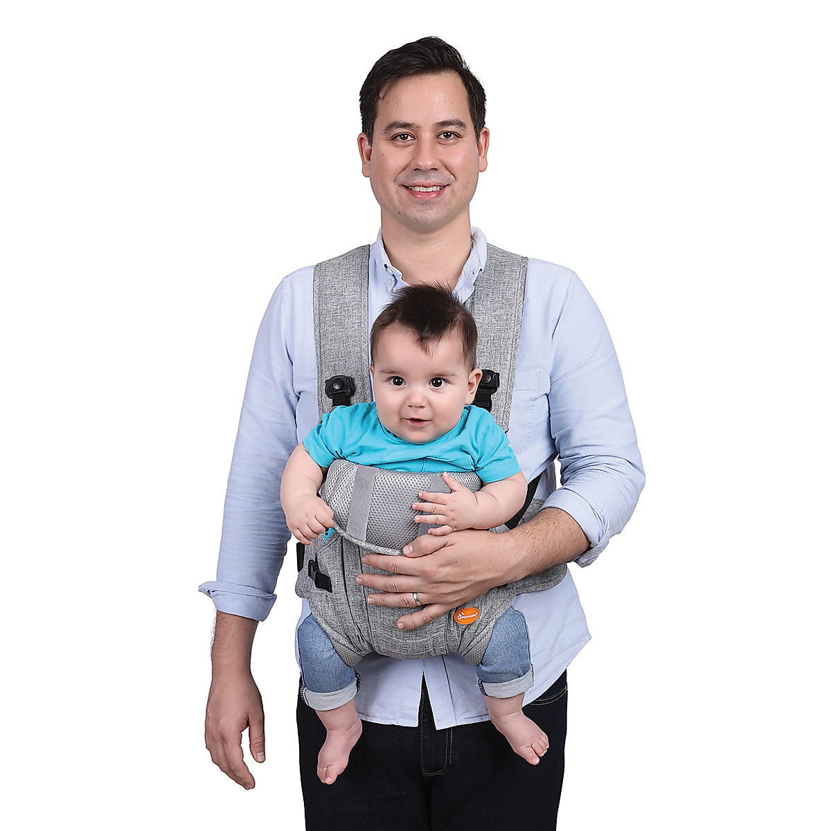 Dreambaby Oxford Adjustable 3-in-1 Position Baby Carrier - Comfortable and Stylish Baby Wrap for Newborns to Toddlers -Suitable for Children 7.5 – 33lbs (Approximately 3-12 Months of Age)