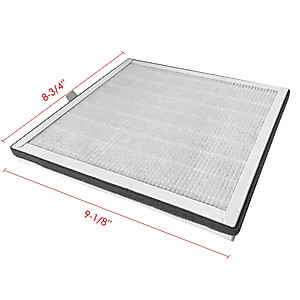 Flintar 3-in-1 H13 Grade True HEPA Replacement Filter, Compatible with Pure Enrichment PureZone Air Purifier PEAIRPLG (Not For Levoit Vital 100), 2-Pack