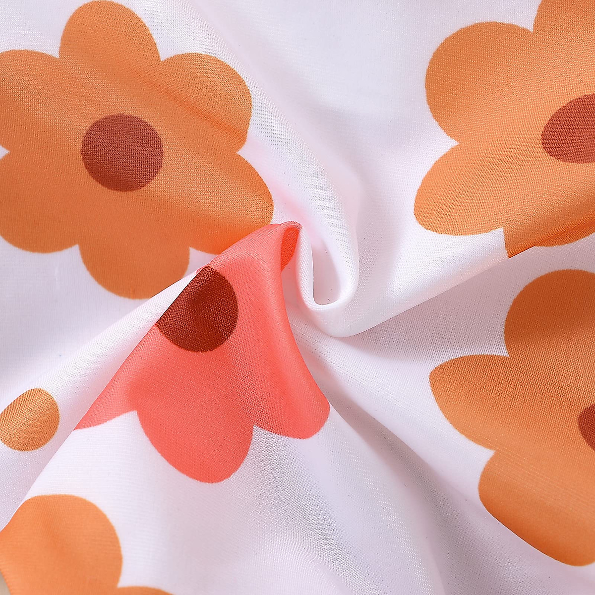 Toddler Baby Girls Two Piece Swimsuit Bikini Sleeveless Floral Heart Print Two Sided Swimwear Backless Tankini (Pink# Flower/Heart, 0-6 Months)