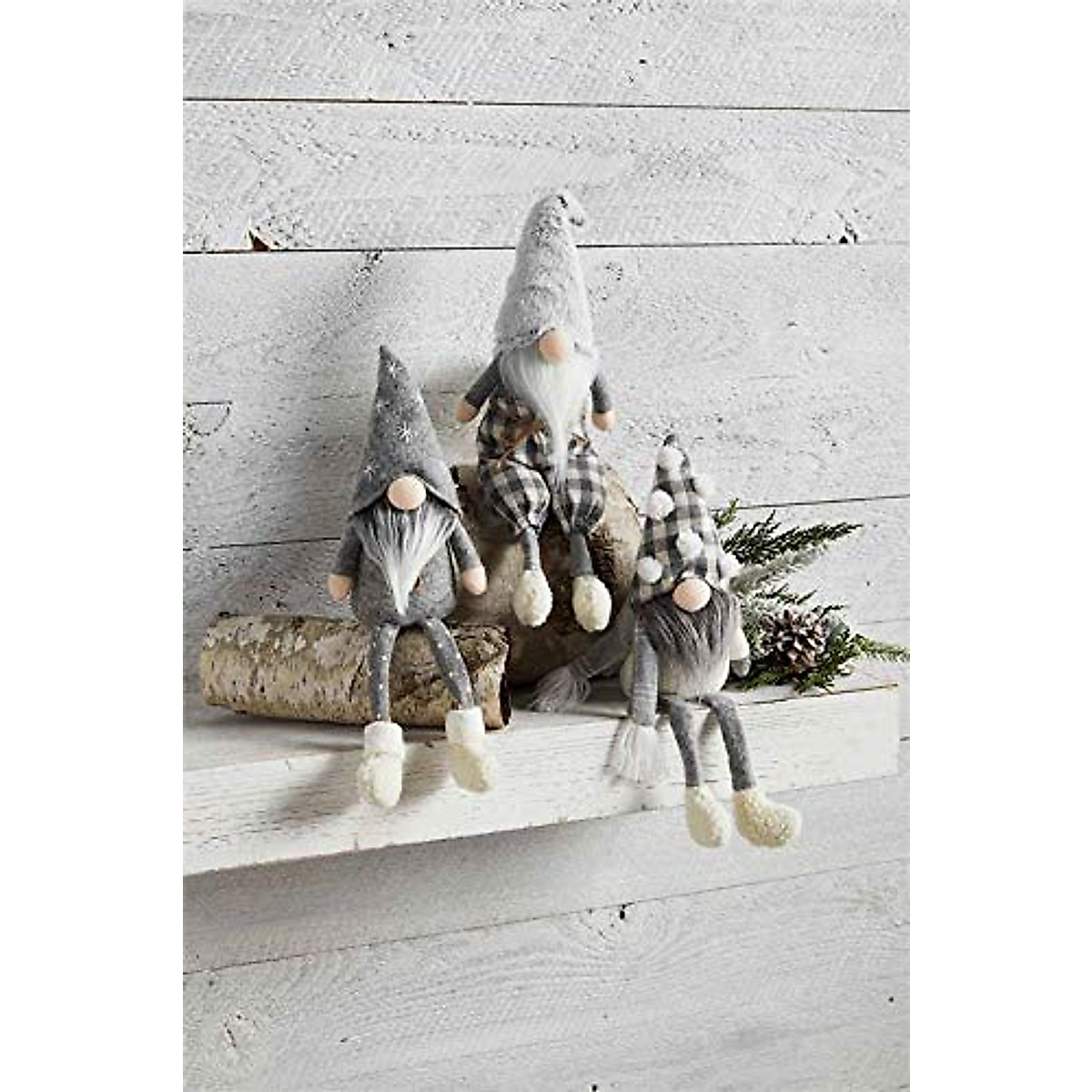 Mud Pie Fuzzy Neutral Dangle Leg GNOME