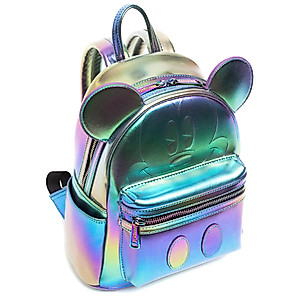 Loungefly Disney Oil Slick Mickey Mouse Mini Backpack, True Original