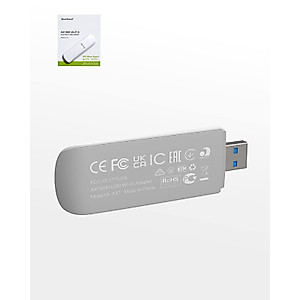 BrosTrend WiFi 6 AX1800Mbps USB WiFi Adapter Dual Band WiFi Dongle 5GHz 1201Mbps + 2.4GHz 574Mbps USB-3.0 Wireless Adapter 802.11ax WiFi USB Adapter for PC Laptop Desktop Supports Windows 11/10 ONLY