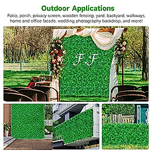 12 PCS Artificial Grass Wall Panel 23.6”x15.7”Boxwood Hedges Wall Panels Grass Backdrop Greenery with UV Protection, Fairy Privacy Grass Wall Decor for Fence, Backyard, Weddings and Events