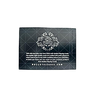 Bullets Playing Cards, Waterproof Plastic Playing Cards, Poker Size Double Pack with Paulie Design, Jumbo Index & Two Pips, Durable Professional Deck for Texas Holdem Poker, Includes Cut Card