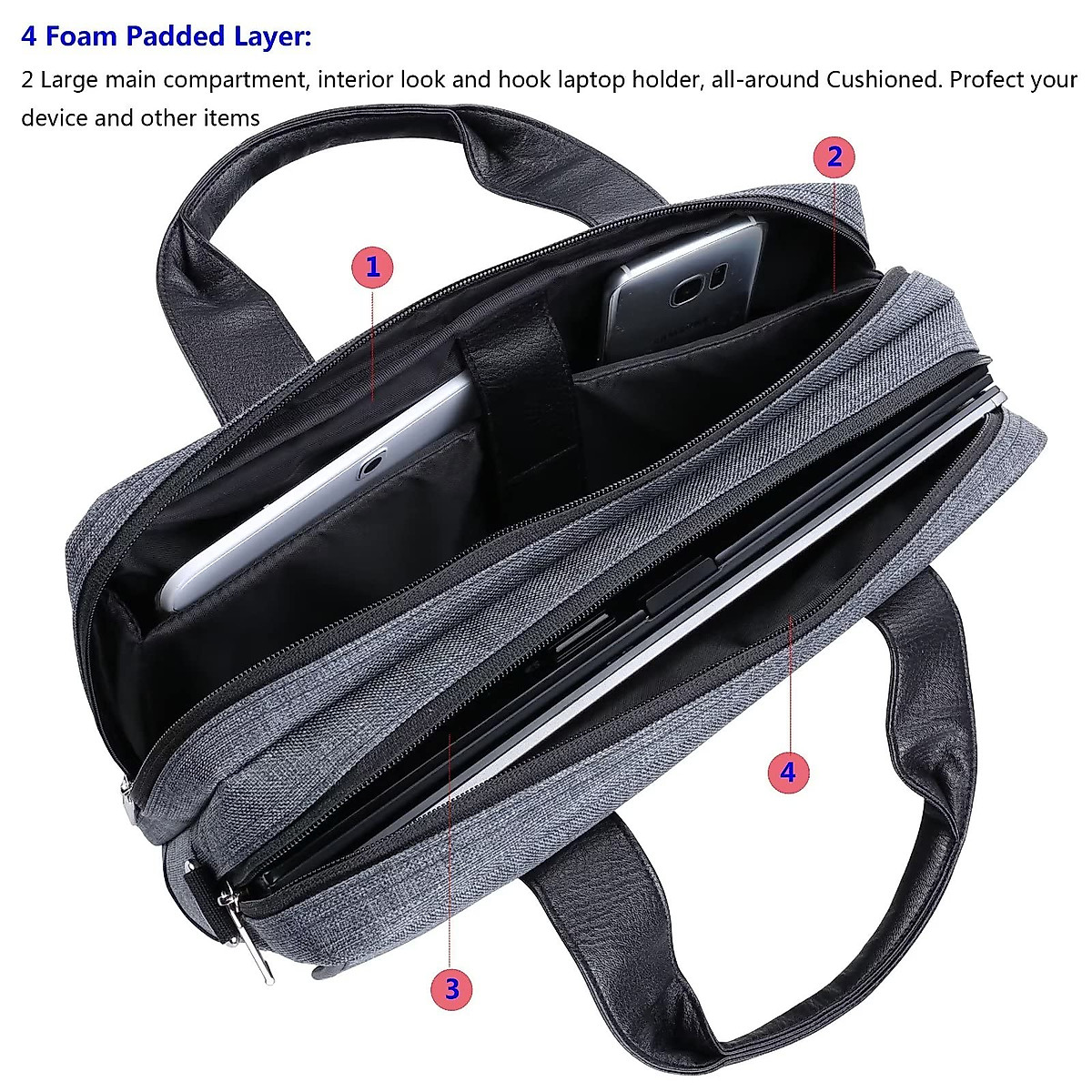 ECCRIS 17.3 in Laptop Bag Compatible with Alienware m18 R2, M17 R5 R4 R3, X17, X17 R2, Precision 17, XPS 17