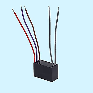 Podoy Ceiling Fan Capacitor 5 Wire for Compatible with BM CBB61 250VAC 4.5uf+5uf+6uf 50/60Hz (2 Pack)