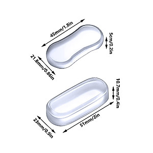Bidet Toilet Seat Bumpers, Universal Toilet Seat Buffer,Toilet Lid Rubber Bumpers with 2 Size,Bidet Bumpers with Strong Self Adhesive(Clear, 4 for Toilet Lid, 1 for Toilet Water Tank)