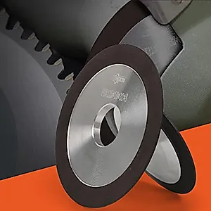 JIUNENG 5inch Tapered Plain Resin Diamond Grinding Wheel to Grind Carbide Hard Steel 150 Grit 125x10x32x8mm