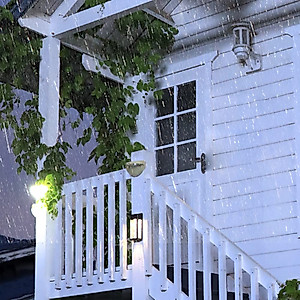 LANTKD 4pcs Solar Outdoor Garden Wall Lamp, Home Garden Villa Arrangement Outdoor Waterproof Lamp Induction Lighting Street Lamp Landscape Lamp