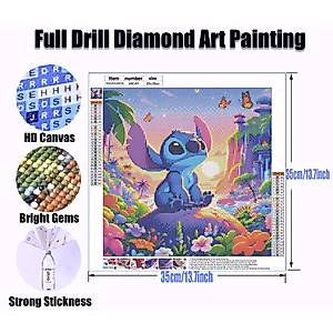 Ksxistiyt Diamond Art Painting Kits for Adults, Full Drill Diamond Dots Paintings for Beginners, Round 5D Paint with Diamonds Pictures Gem Art Painting Kits DIY Crafts Kits 14x14inch