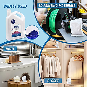 Wisesorb 8lbs Premium Blue Desiccant Beads, Indicating Silica Gel Beads (Blue to Pink), Reusable Desiccant Dehumidifier