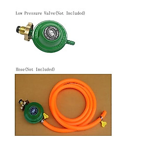 3-Burner BBQ Gas Grill, Commercial Gas LPG Grill 2800PA Outdoor BBQ Tabletop Cooker Multi-Function Gas BBQ Grill Outdoor Cooking Camping Stainless Steel