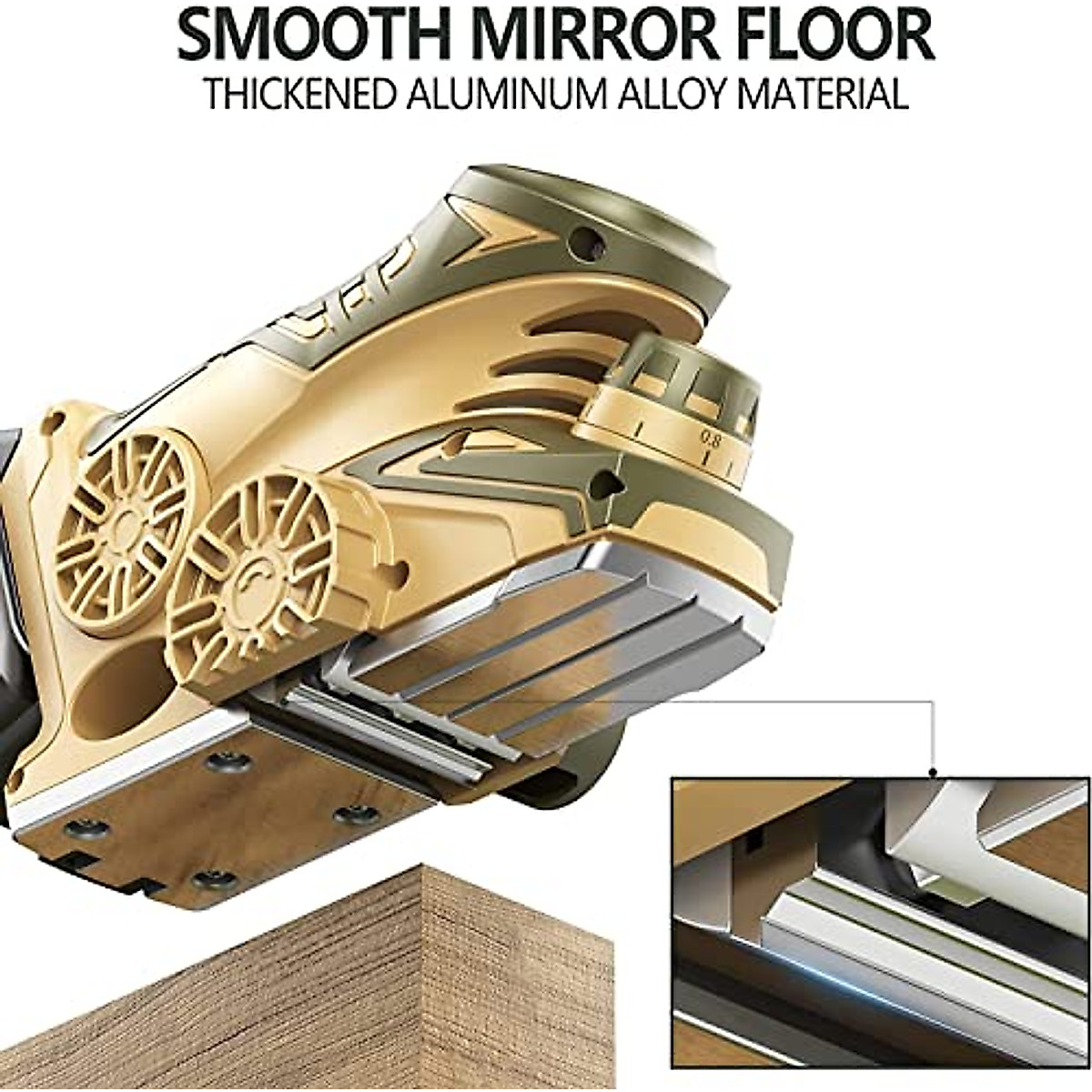 XtremepowerUS 12V Cordless Portable Planer 13,000 R/Min Electric Hand-Planer for Woodworking Planer Wood Planer Charger & Battery W/Storage Bag