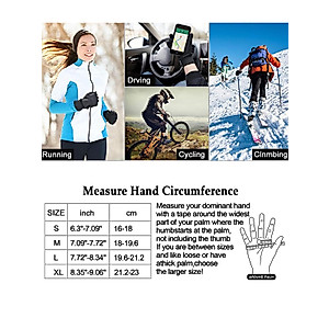 EAGLEFLY Winter Womens Gloves Touch Screen Water Resistant Warm Gloves for Outdoor Walking, Riding, Cycling, Running and Driving for Men and Women Tactical Gloves (Black Large)