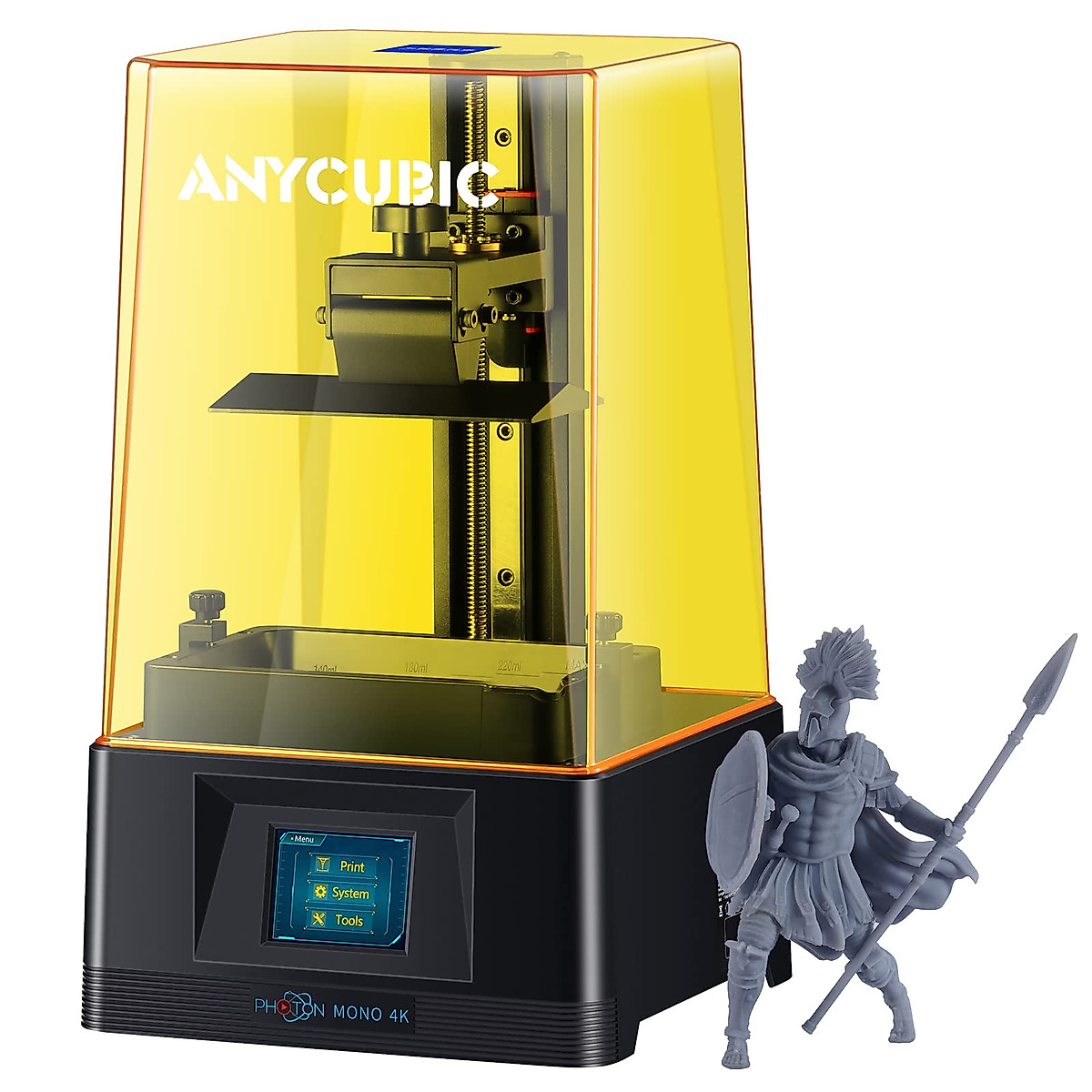 ANYCUBIC Photon Mono 4 K, Resin 3D Printer with 6.23'' Monochrome Screen, Upgraded UV LCD Resin Printer, Fast and Precise Printing, 5.19''x3.14''x6.49'' Printing Size