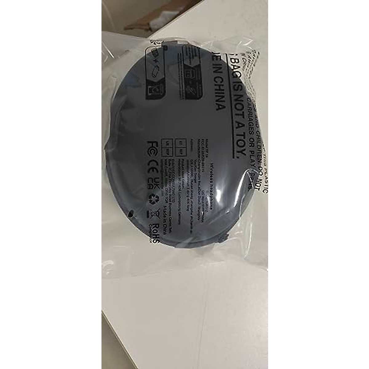 TUINYO Wireless Headphones Over Ear, Bluetooth Headphones with Microphone, Foldable Stereo Wireless Headsetfor Travel Work TV PC Cellphone-Black