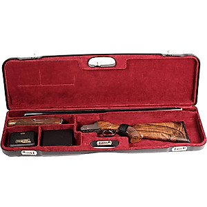 Negrini Cases 1657LR/5163 Luxury Shotgun Case for High Rib/1 Gun/1 Barrel up to 36-Inch/ABS/Barrel Vertical with Forend Off, Blue/Blue